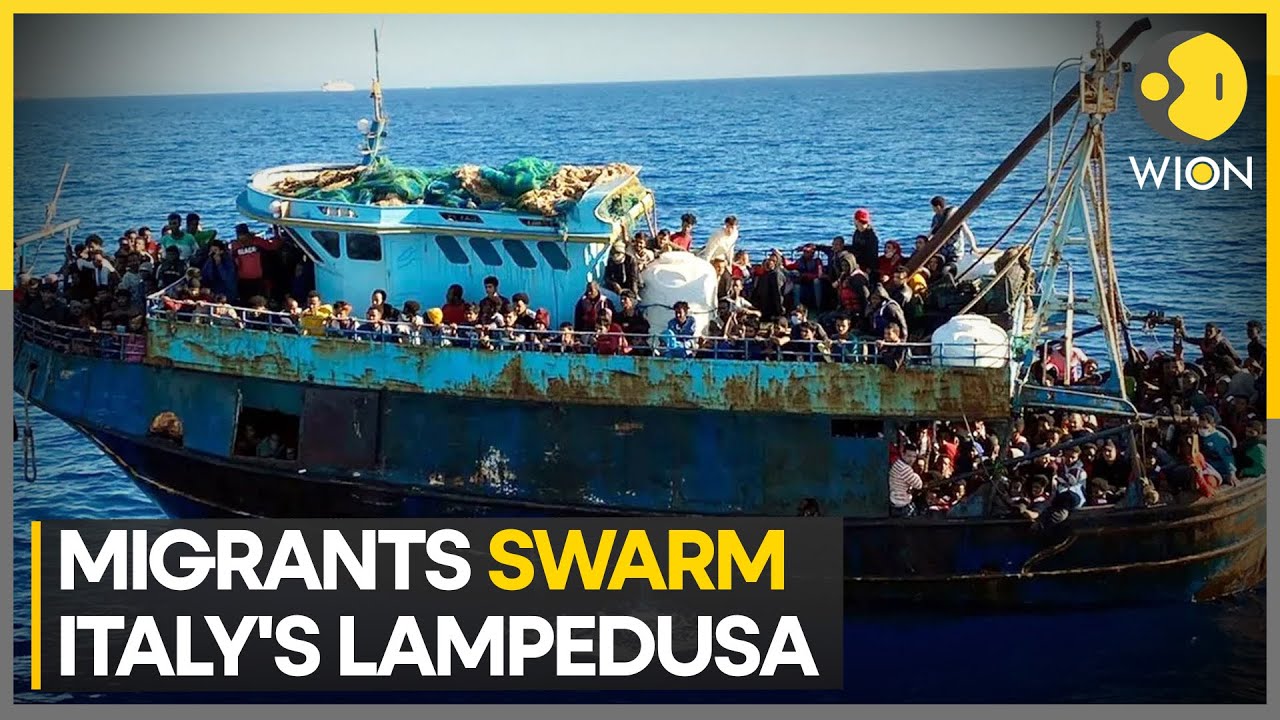 Lampedusa grapples with surge in migrant arrivals | Latest News | WION ...