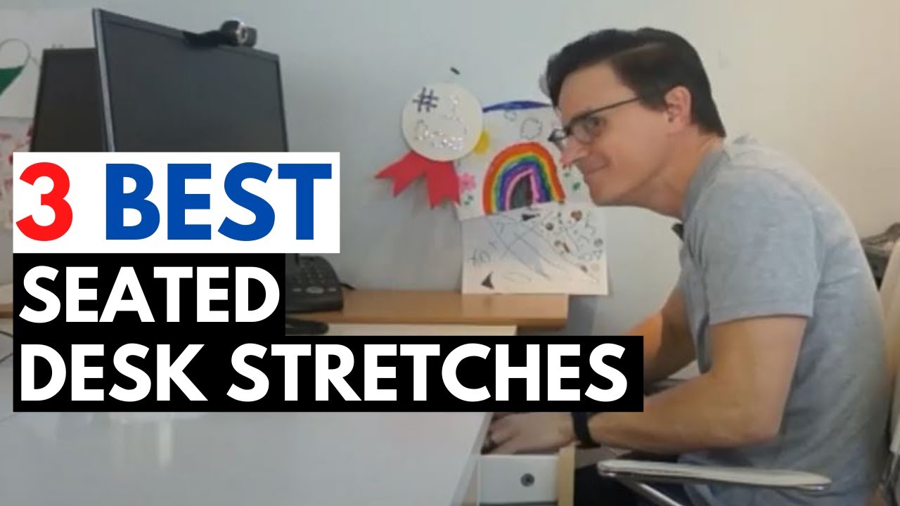 3 Best Seated Desk Stretches for Neck and Mid-Back Pain - YouTube