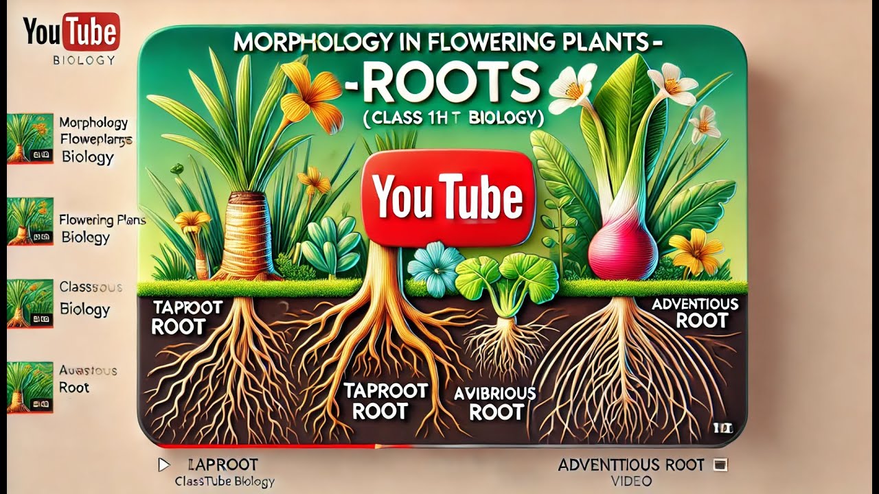 CBSE Class 11 || Biology || Morphology of Flowering Plants-Roots ...