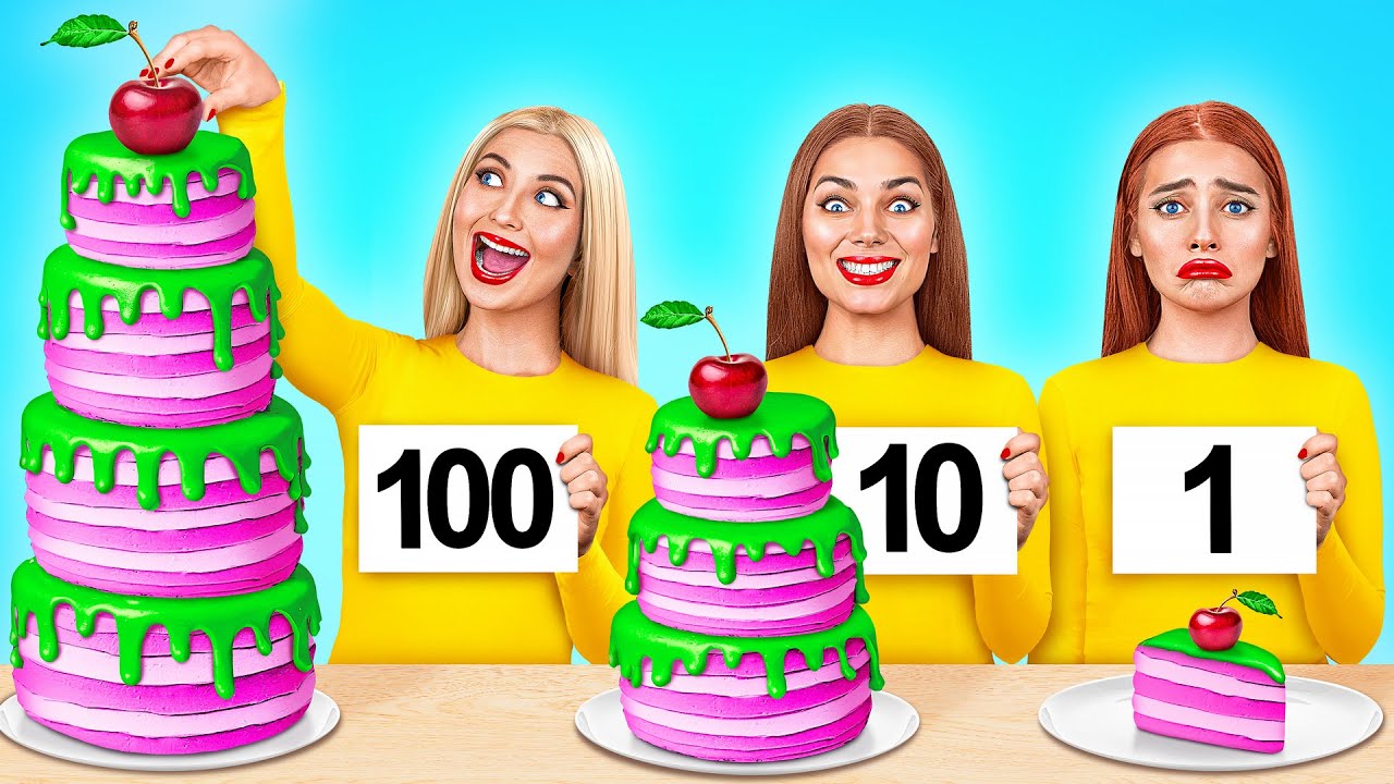 100 Schichten Nahrung Challenge | Essbare Schlacht von Mega DO Challenge - YouTube