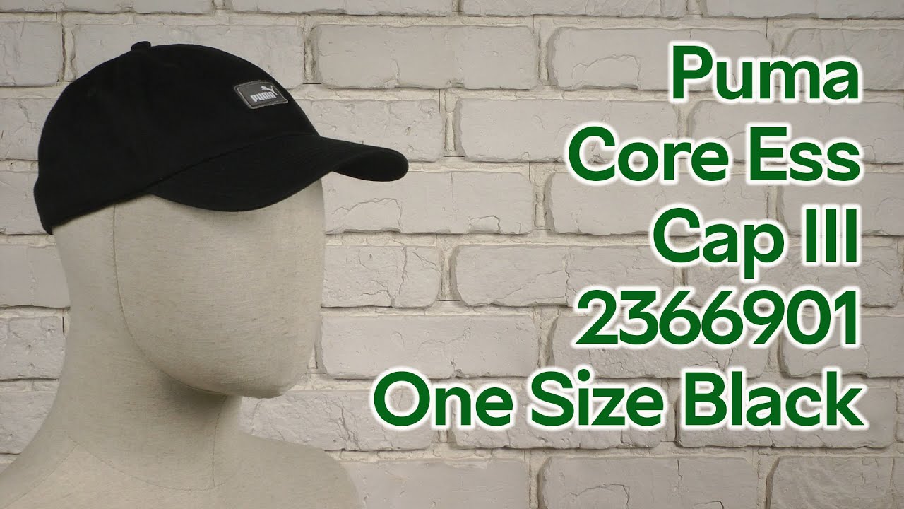 Розпаковка Puma Core Ess Cap III 2366901 One Size Black - YouTube