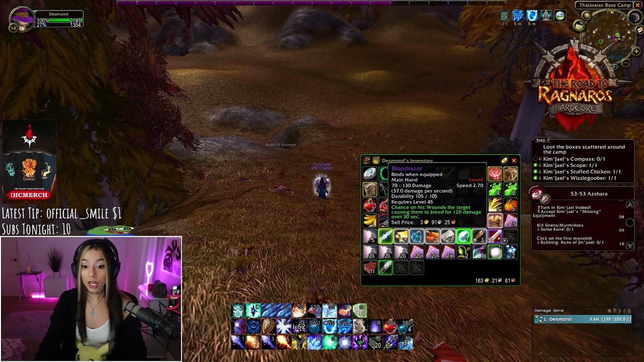 Epic Bloodrazor drop for DesiHeat lvl54 mage - YouTube