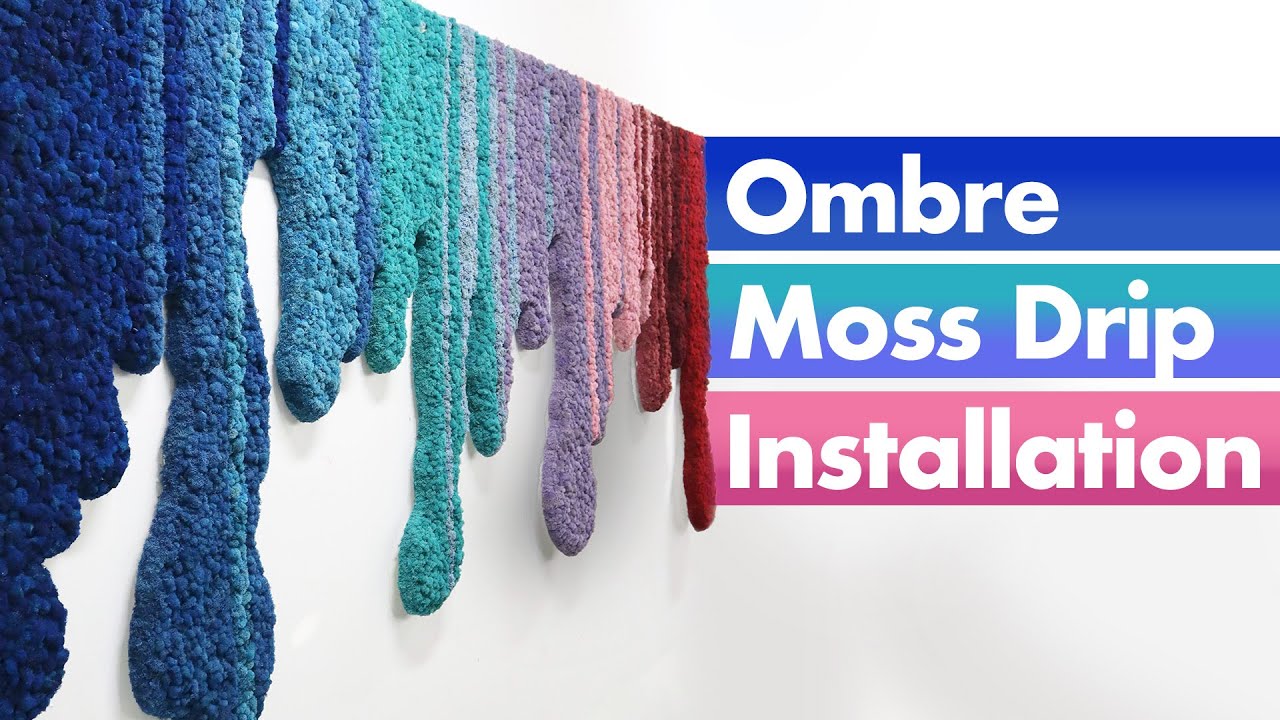 Yotel Miami Ombre Moss Paint Drip Art Timelapse Installation- Lounge ...