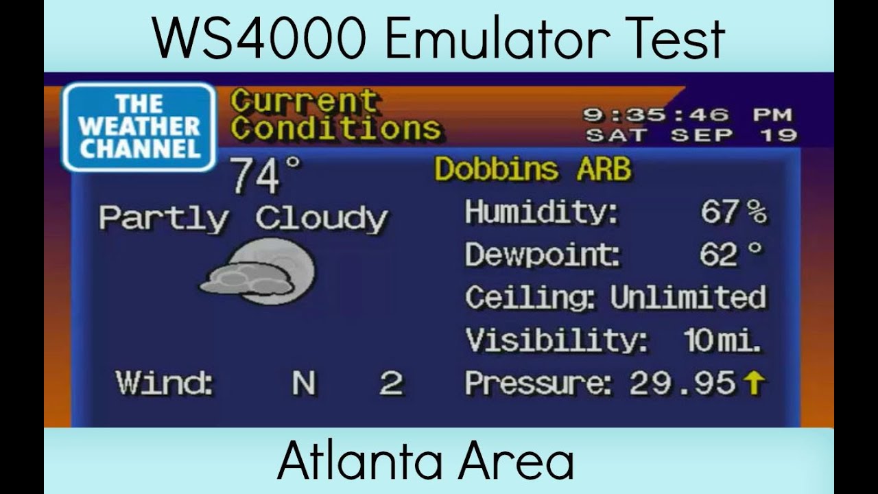 WeatherSTAR 4000 Emu. Test - Atlanta Area - YouTube