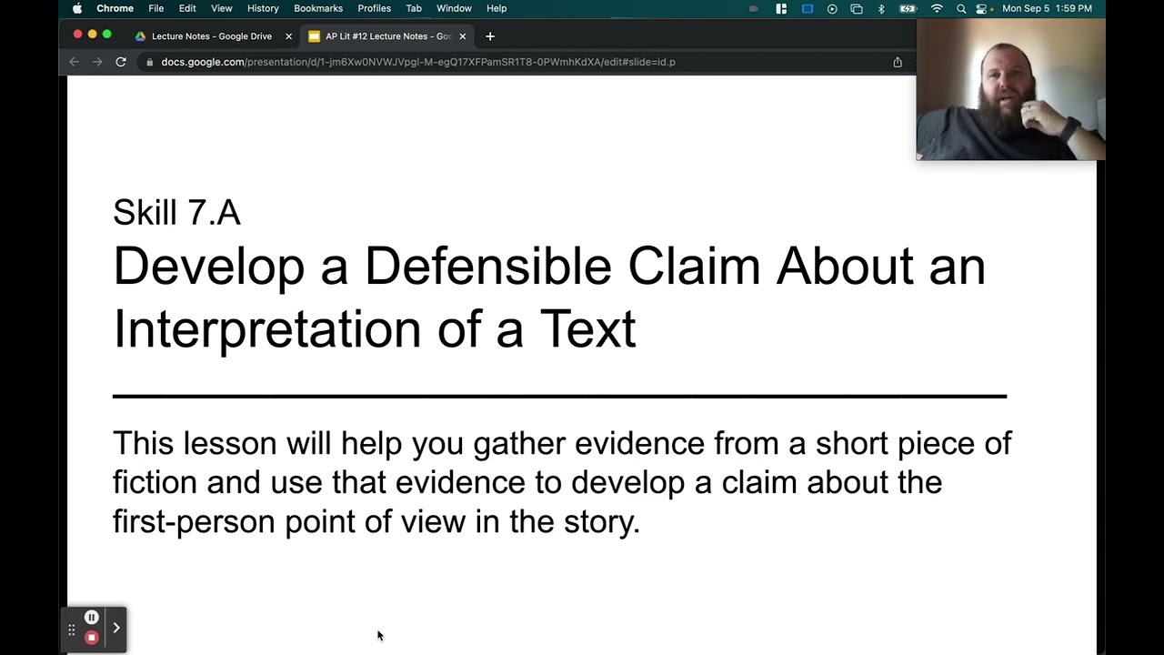 AP Lit Help Video #12: How to Gather Evidence and Develop a Claim About ...