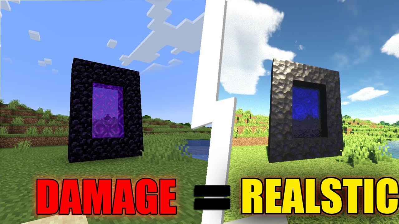 MINECRAFT But If I Take Damage My Game Gets More Realstic #minecraft # ...