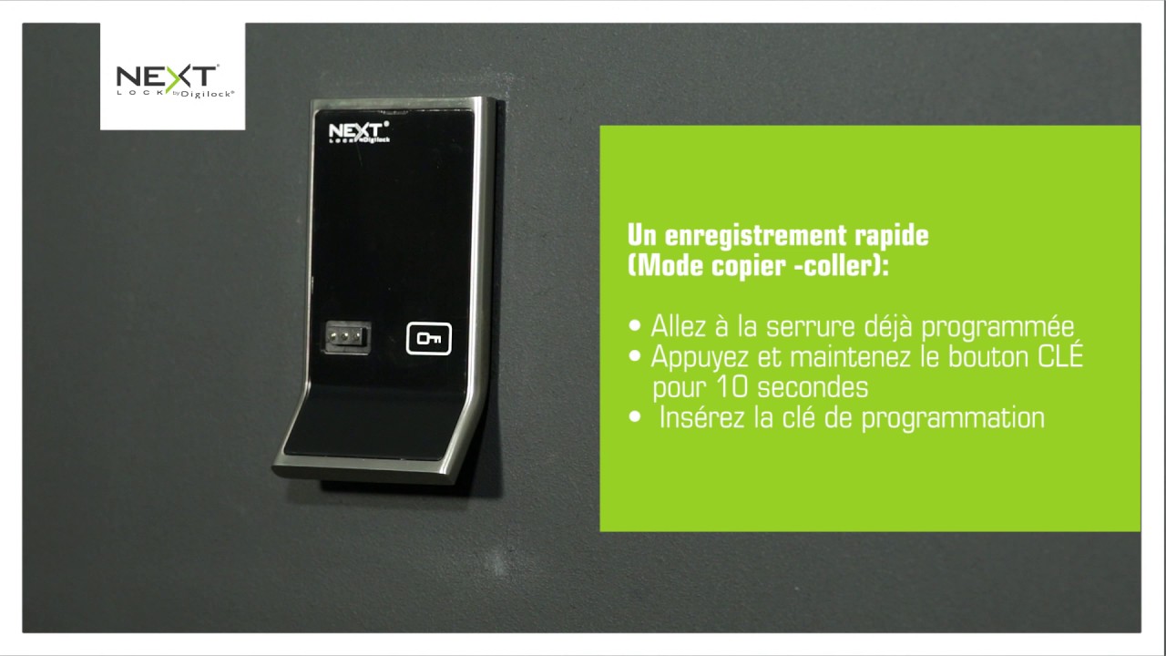 Comment programmer la serrure Digilock Axis Touch RFID - YouTube
