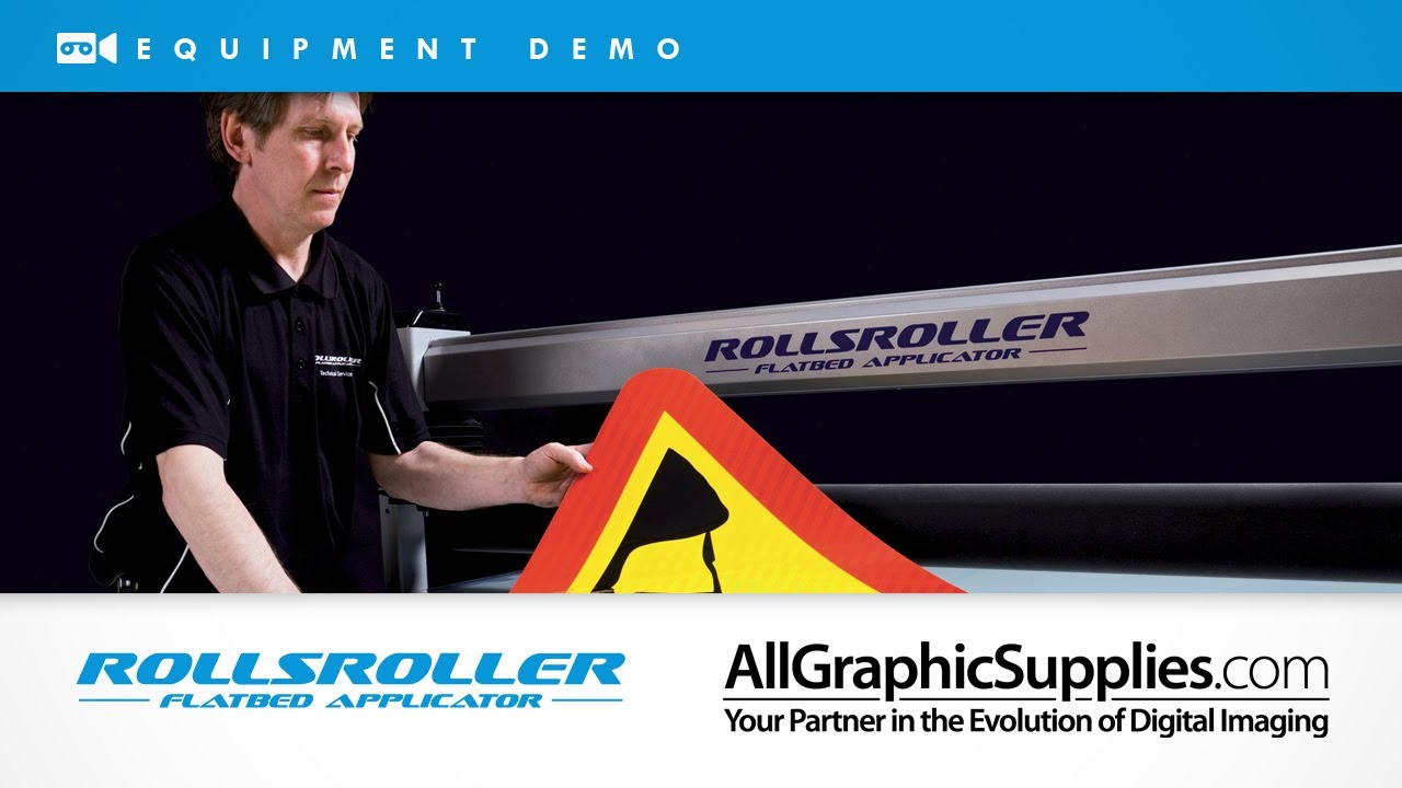 RollsRoller Demo: Mounting on Smaller Signs - All Graphic Supplies ...