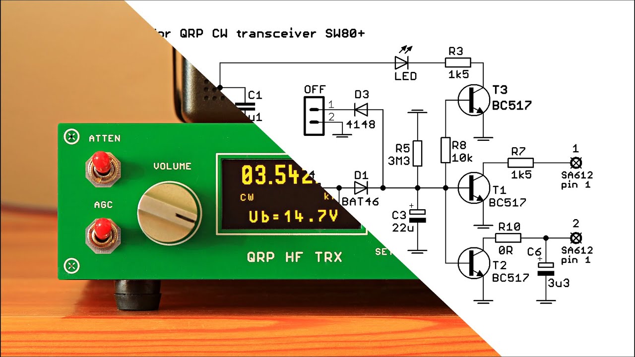 Retro QRP CW Transceiver with added AGC circuit - YouTube