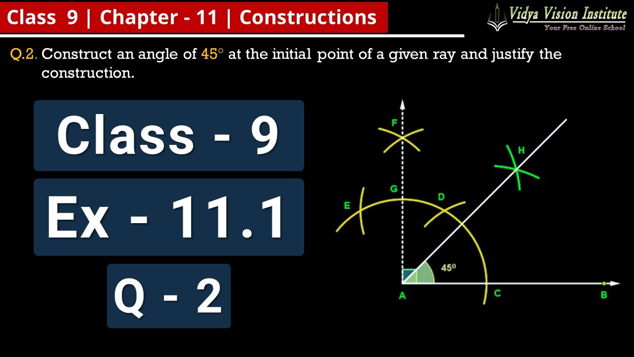 Constructions - Exercise 11.1 - Q 2 | class 9 maths chapter 11 | cbse ...