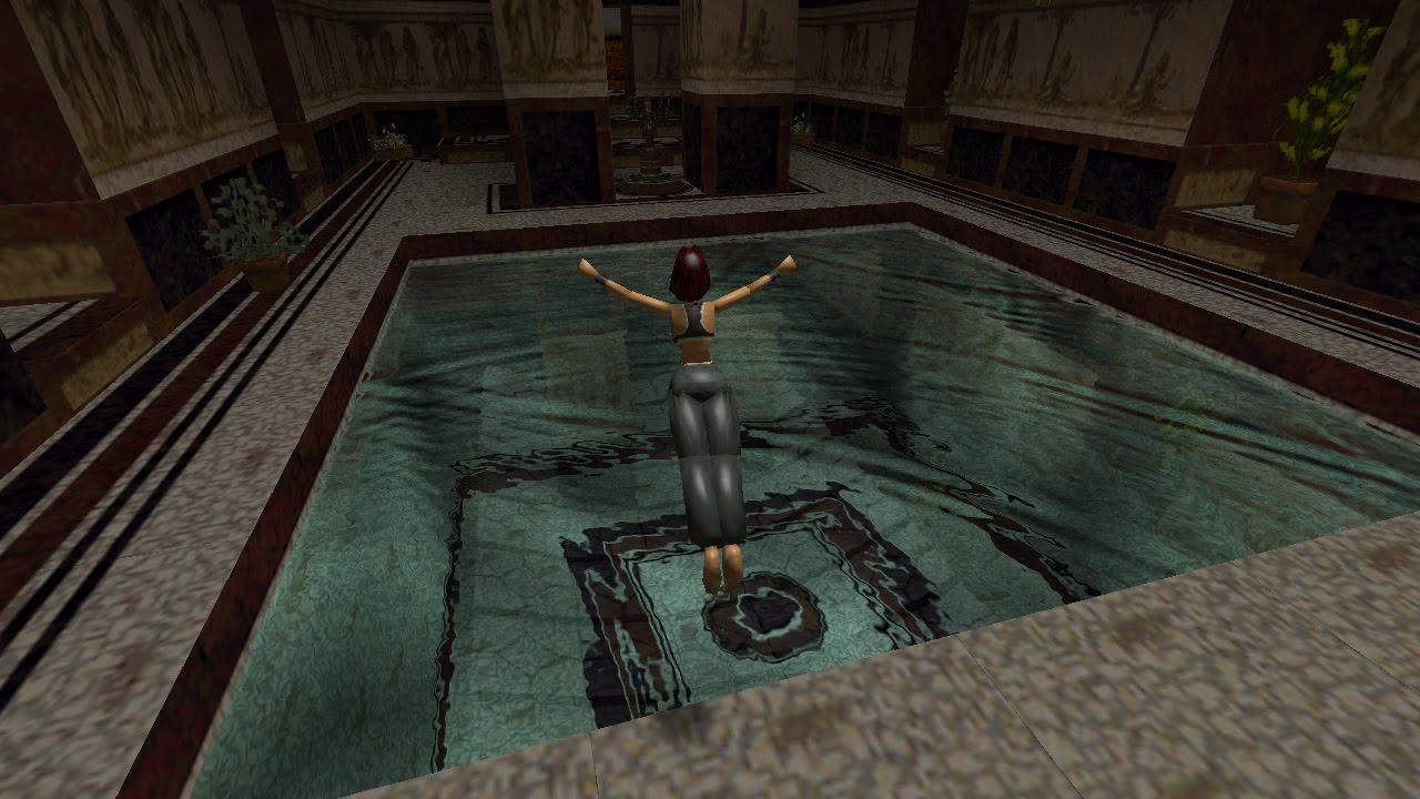 OpenLara - water simulation, refraction & reflection W.I.P. - YouTube