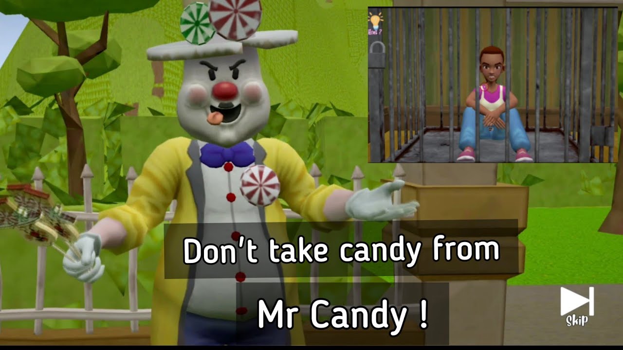 Don't take candy from Mr Candy horror neighbor kidnapper ! - YouTube