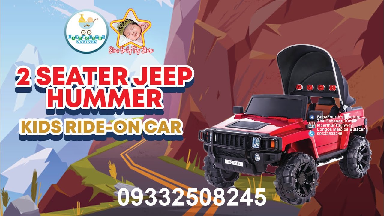 Rechargeable 2 Seater Big Hummer HC-9188 Ride-On Car for Kids - YouTube