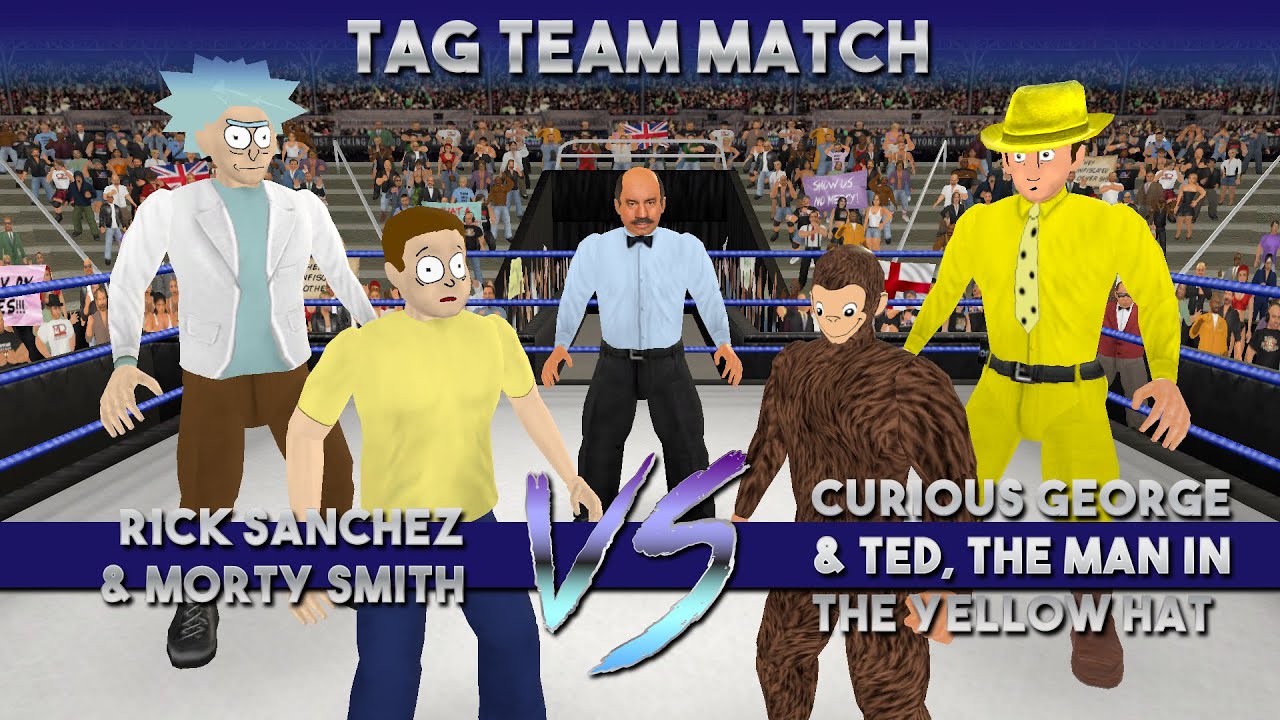 OCWF S0945 Rick & Morty VS Curious George & Ted, the Man in the Yellow ...
