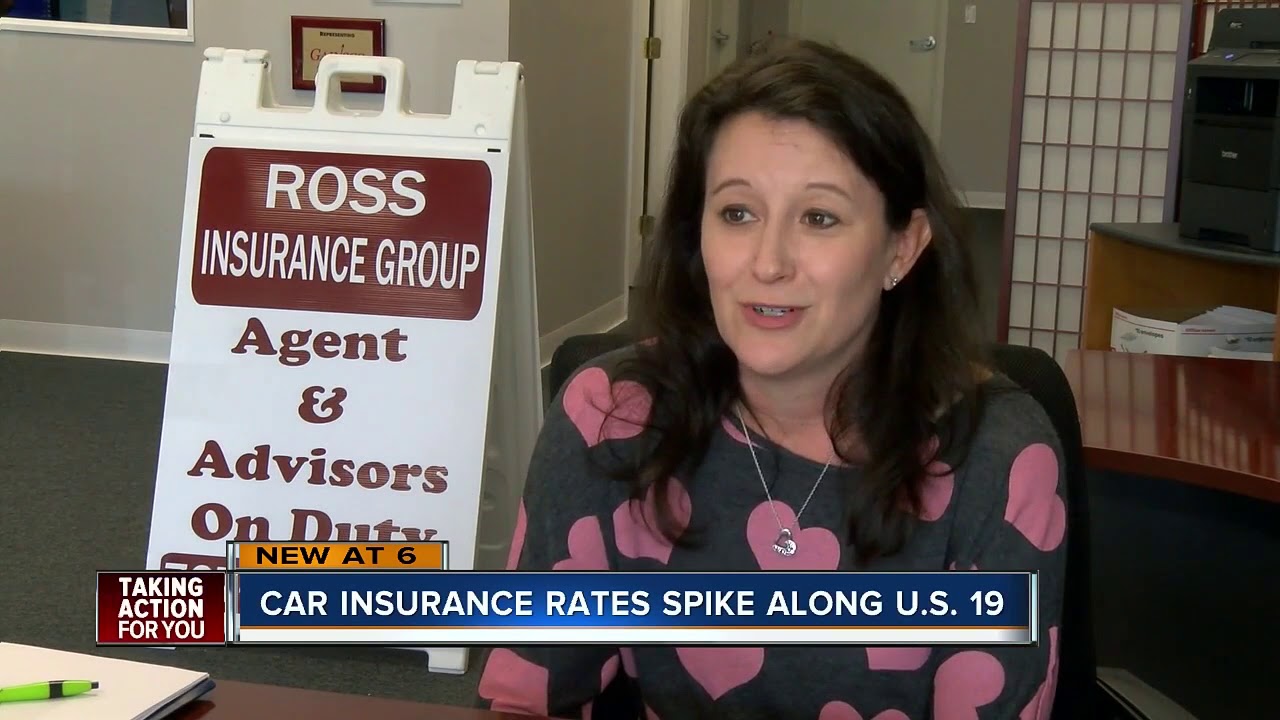 Car insurance rates spike along U.S. 19 - YouTube