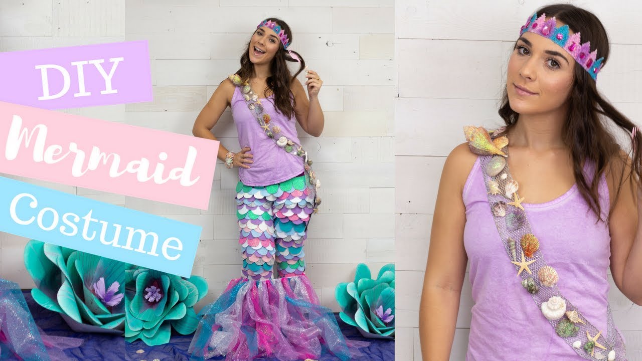 DIY Mermaid Halloween Costumes - YouTube