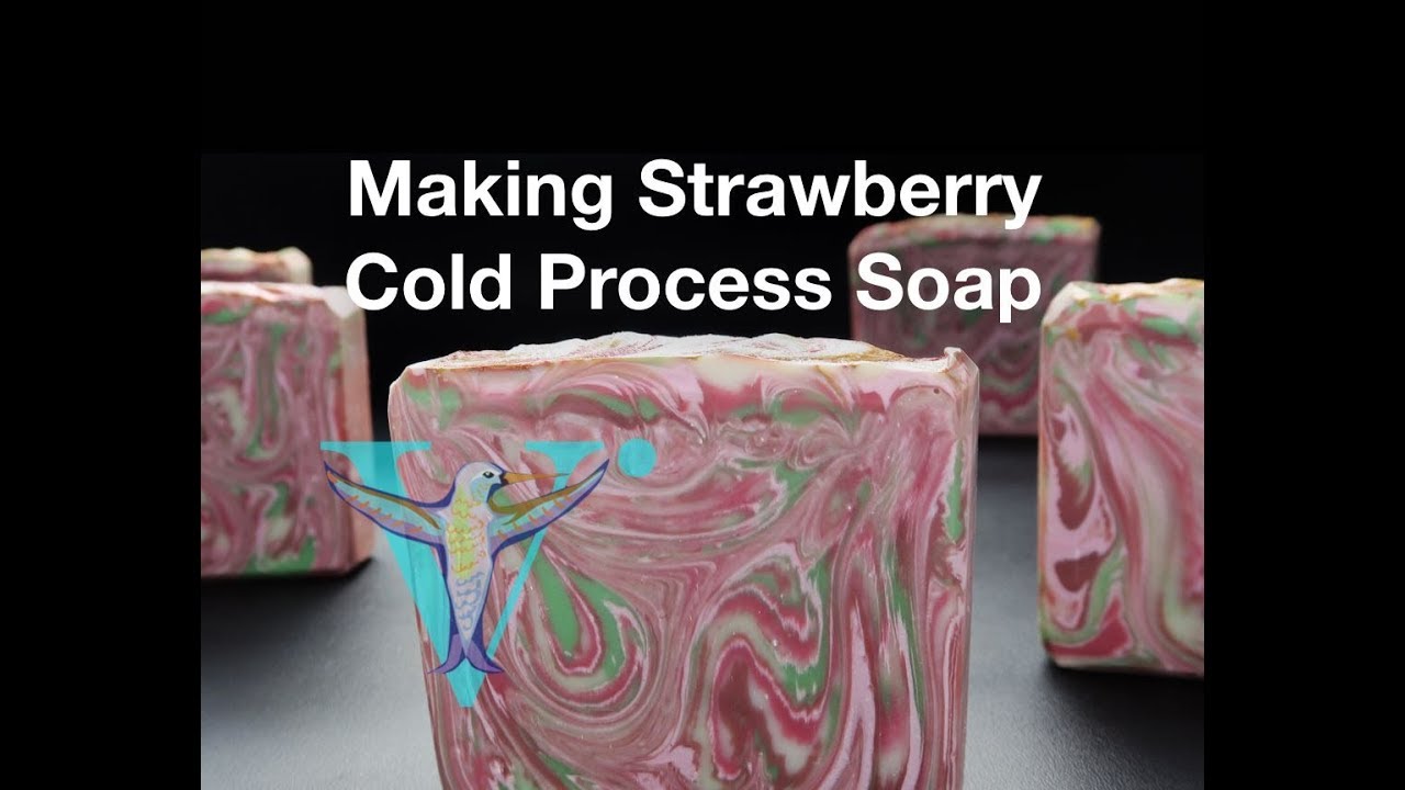 Making Strawberry Cold Process Soap - YouTube