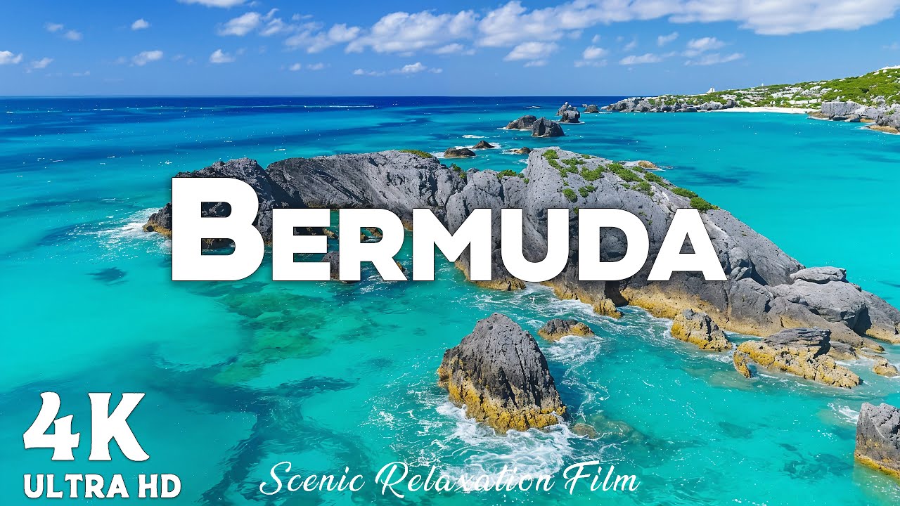 Relaxing Bermuda 4K 🌊 Ocean Waves & Calming Piano Music – Peaceful ...