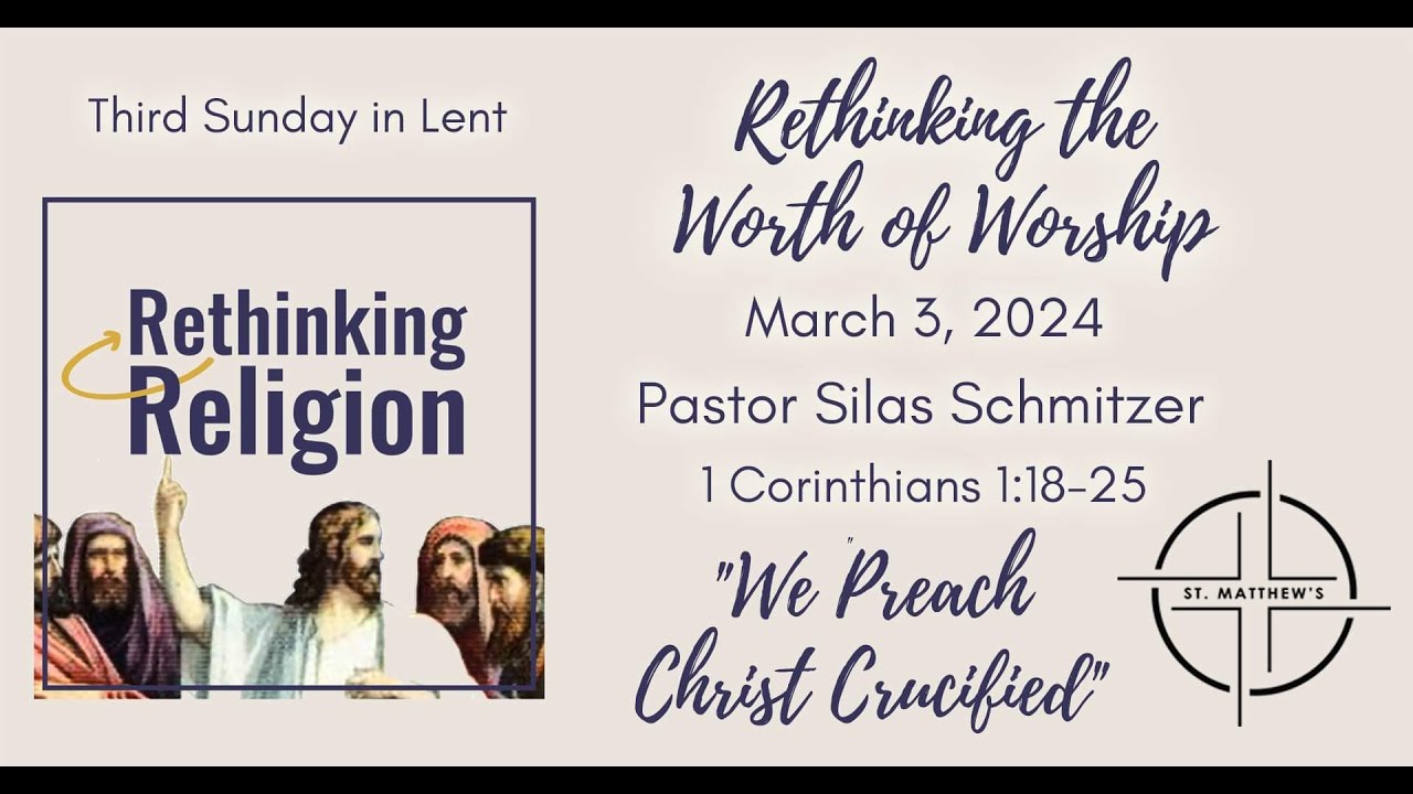 Sunday Worship: "We Preach Christ Crucified" - YouTube