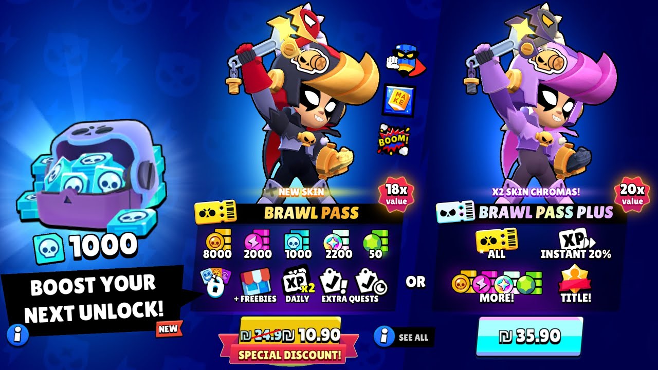 Brawl Pass Season 37!👌💳 + Super brawl Skins!!🦸 - Brawl Stars Sneak Peek ...