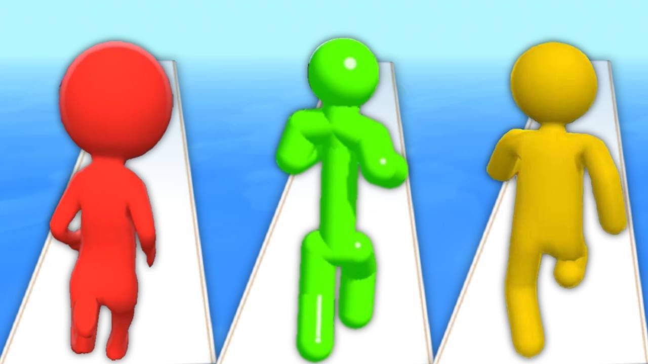 Size Up vs Tall Man Run vs Giant Rush - Triple Game - YouTube