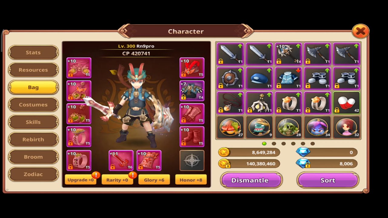 Flyff Legacy | Knight Lv 300 Item Set | Cloud Crater Gameplay ...