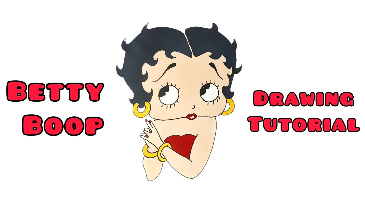 Drawing Tutorial: Betty Boop who is known for Iconic high-pitched Voice ...