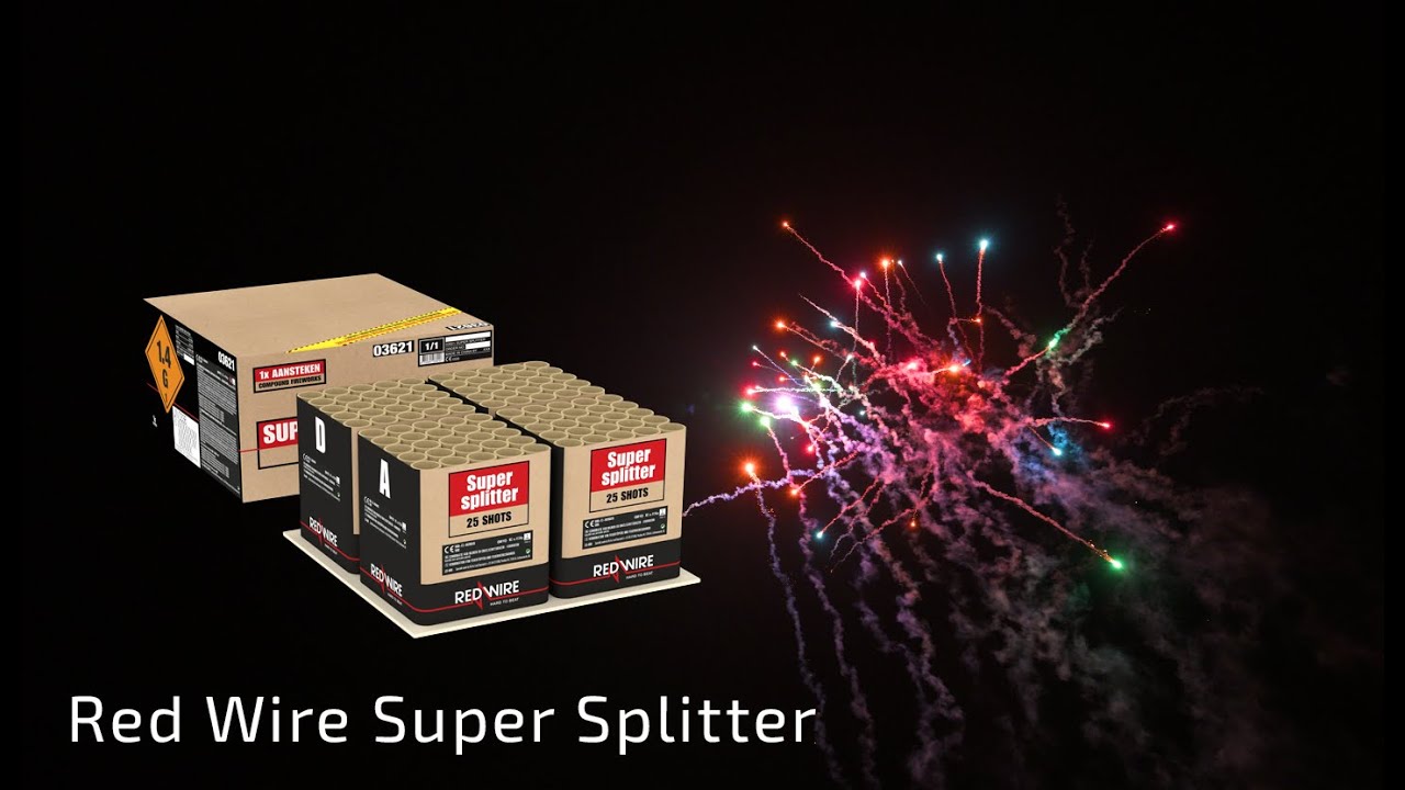 [8K] Red Wire Super Splitter / 2022-2023 Vuurwerk / Fireworks ...