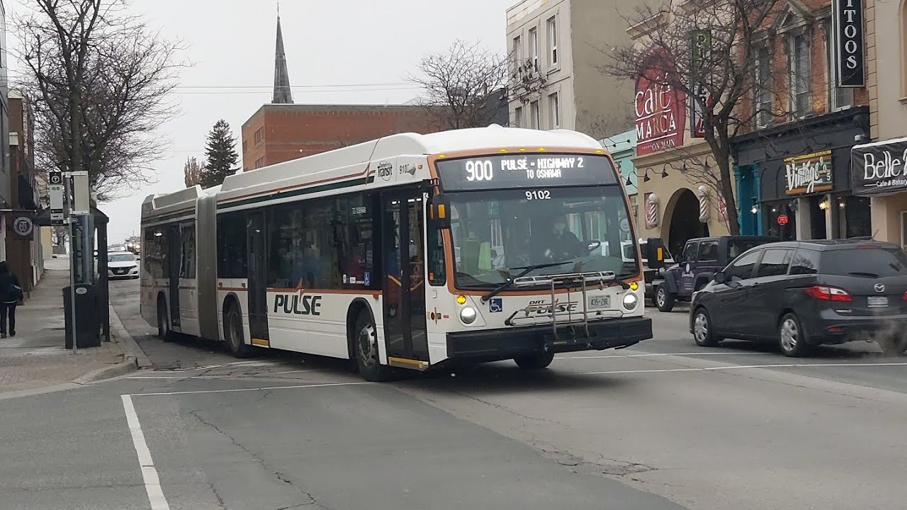 Ride-along: DRT 2020 Novabus LFSA 9105 on 900 PULSE - Highway 2 towards ...