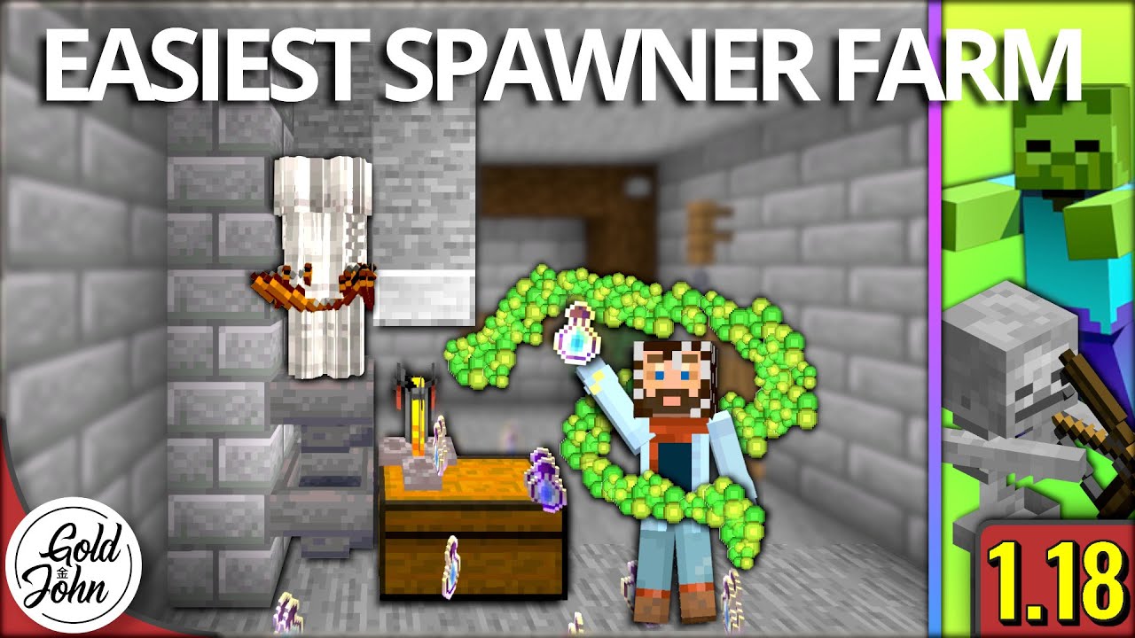 Spawner Farm Minecraft 1.18 Tutorial - Easy & Fast XP - YouTube
