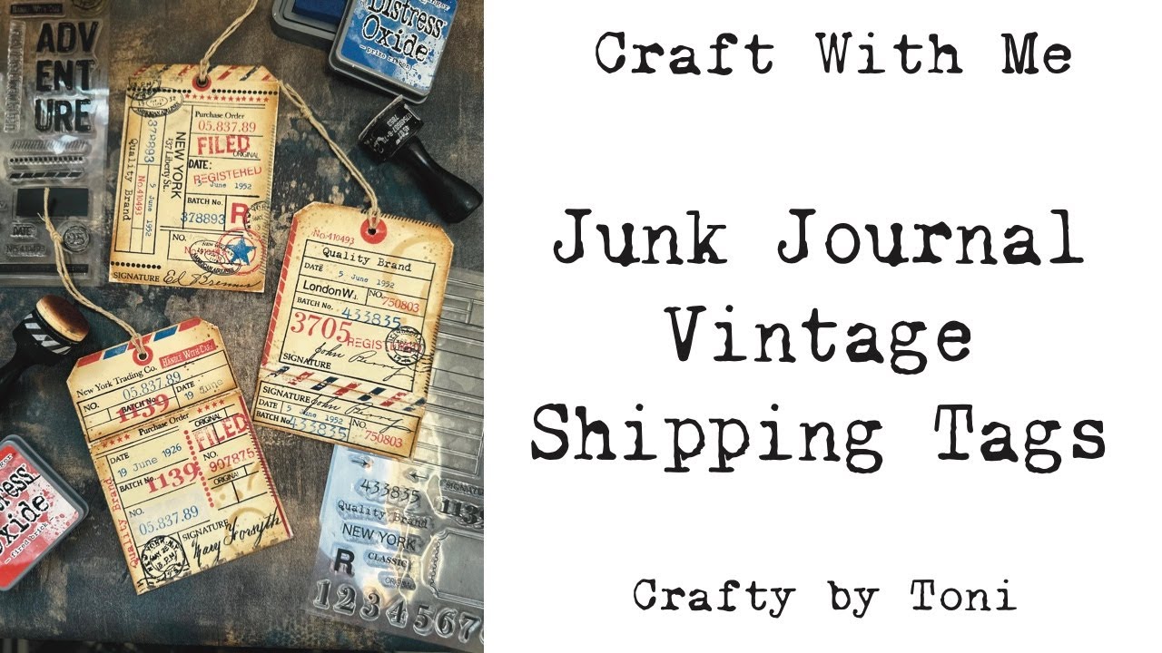 #craftwithme…JUNK JOURNAL VINTAGE SHIPPING TAGS…………#junkjournals # ...
