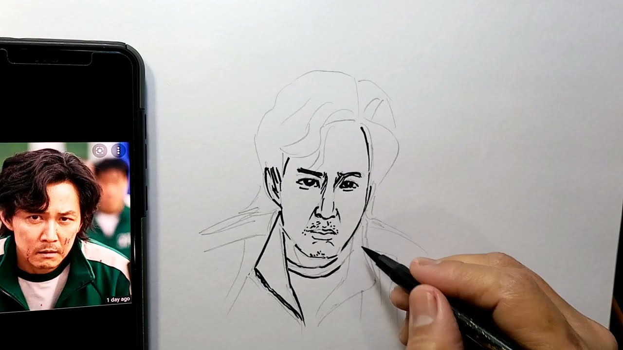 How to Draw Squid Game Player 456...the easy way - YouTube