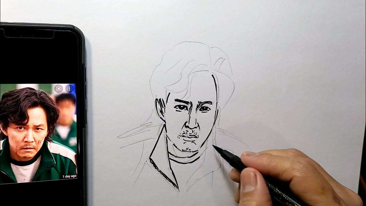 How to Draw Squid Game Player 456...the easy way - YouTube