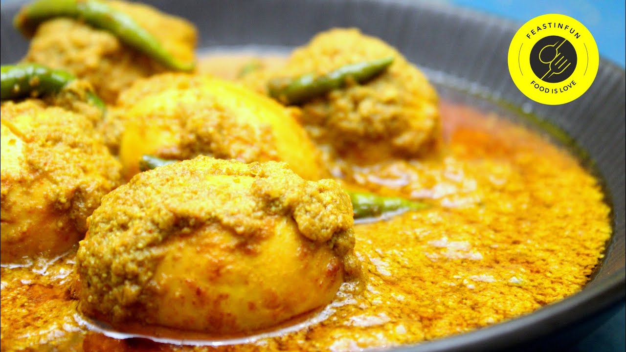 Dim Posto Curry | Egg Curry Recipe | Feastinfun - YouTube