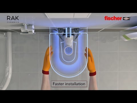 Hidden fixation systems for back to wall and freestanding sanitaryware products from Fischer