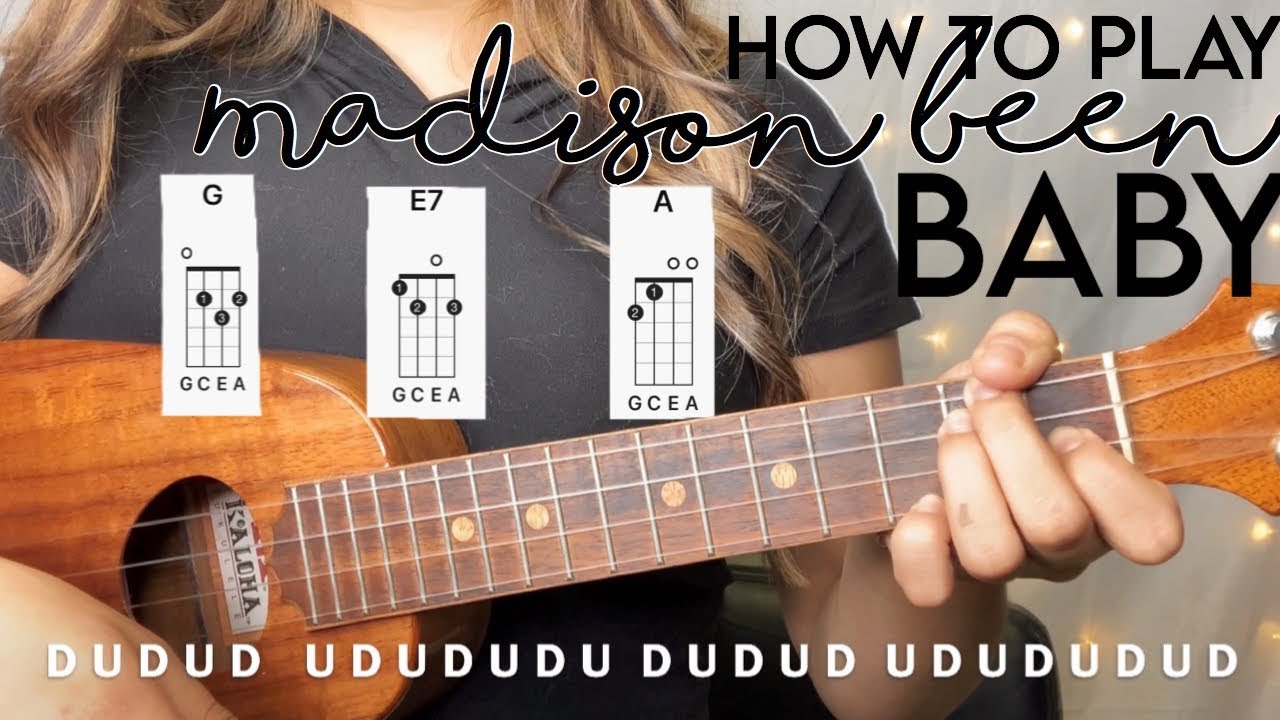 Baby - Madison Beer (Ukulele tutorial) - YouTube
