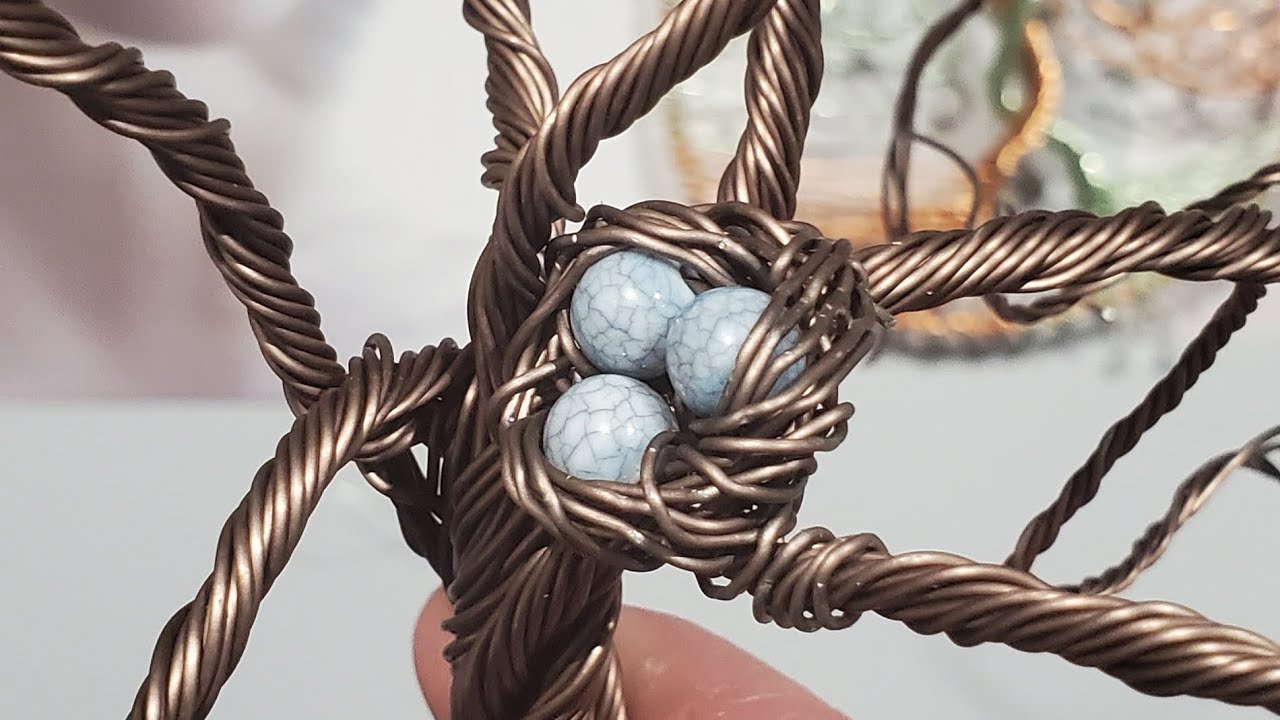 How to make wire birds nest @odinseyeart - YouTube
