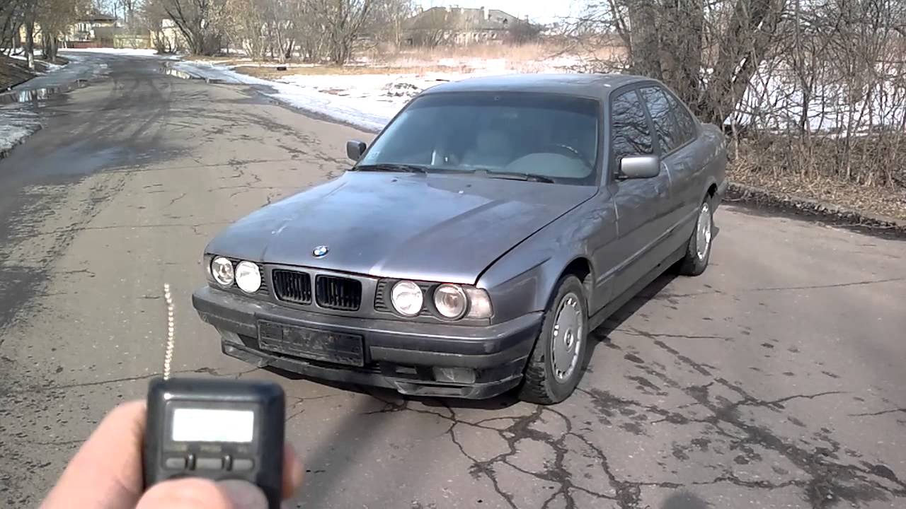 BMW E34 540 remote engine start - YouTube