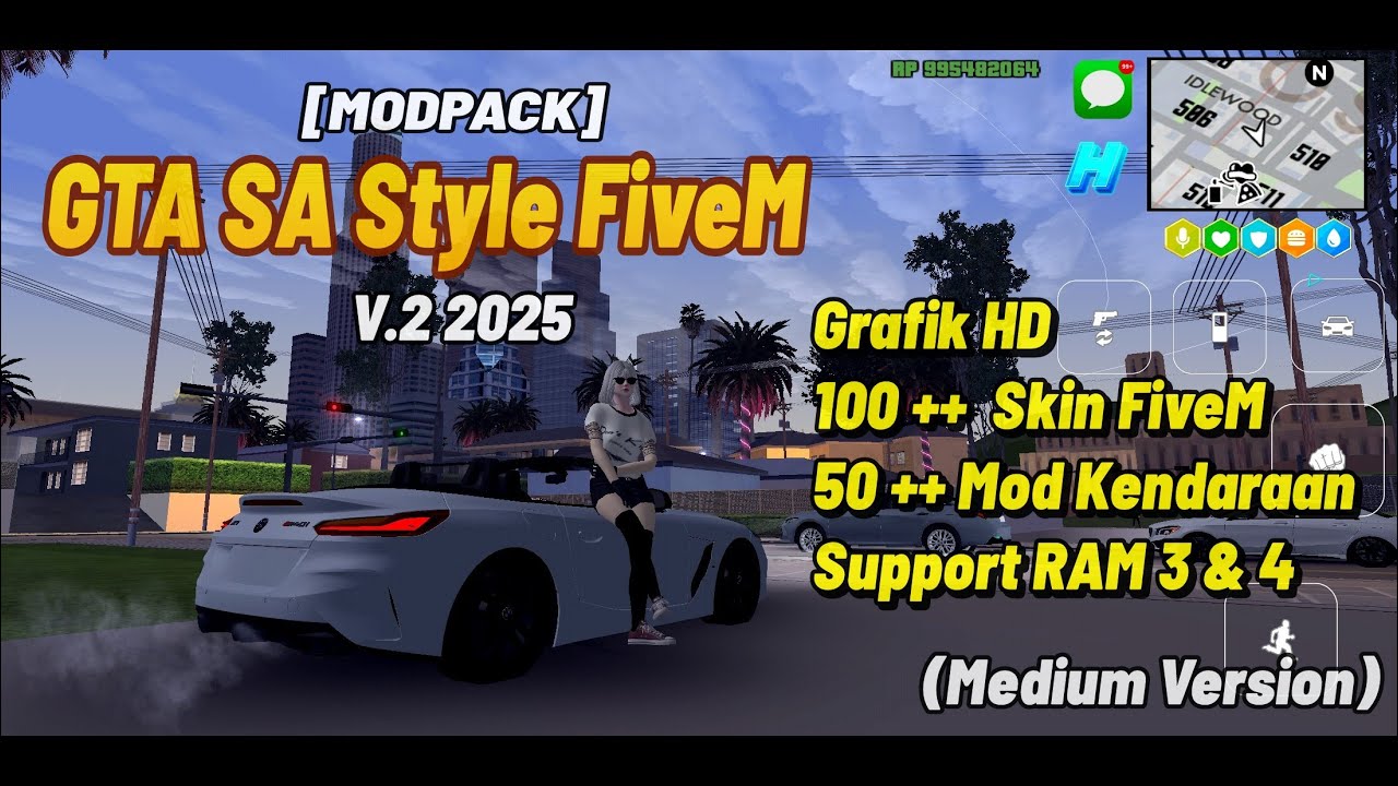 SHARE‼️MODPACK GTA SA STYLE FIVEM V.2 2025 (MEDIUM VERSION) | FULL SKIN ...