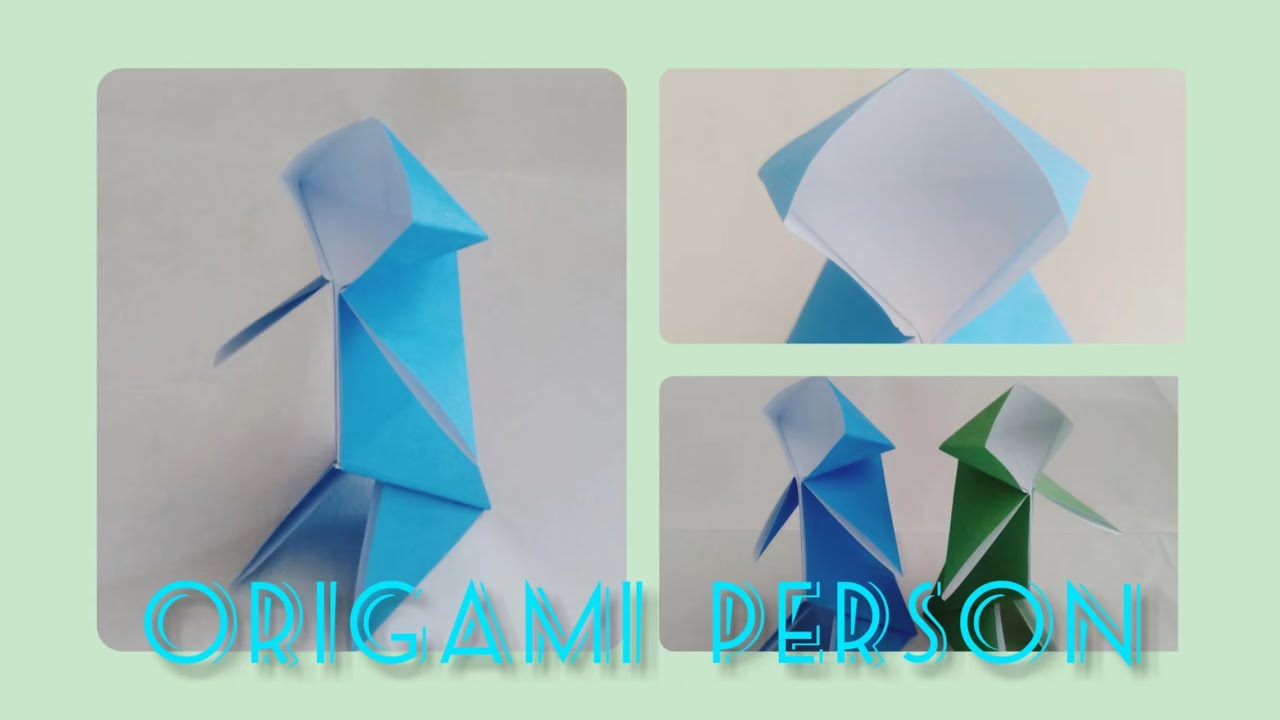 How to fold an easy origami person - YouTube