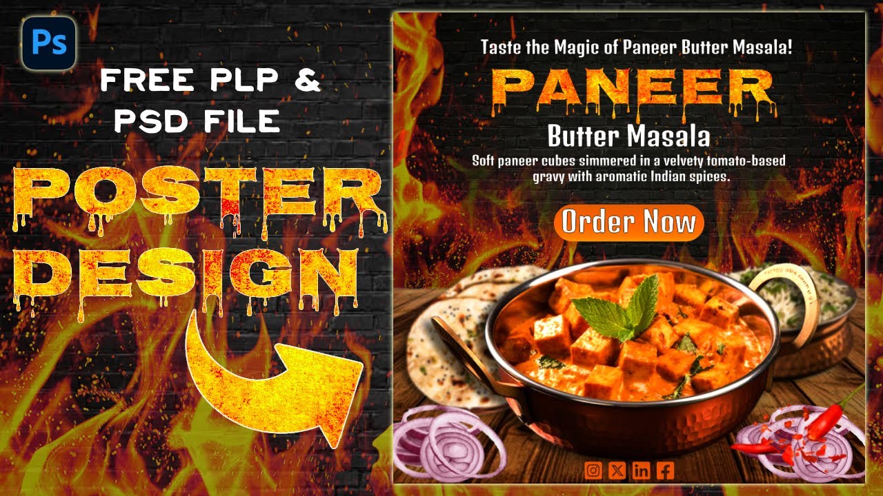 Free Editable Banner Design for Paneer Butter Masala | Download PLP ...