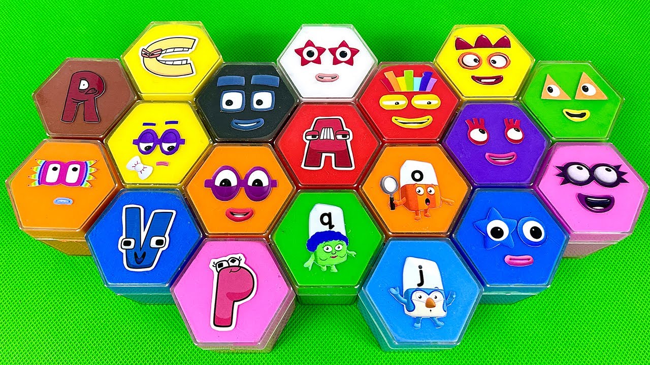 Looking For Numberblocks With Mini Hexagon Clay - Satisfying Slime ASMR ...