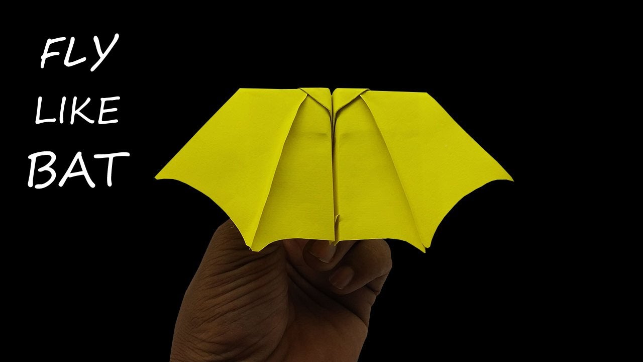How To Make a Flying Paper Bat plane 🦇 Origami Bat Airplane - YouTube
