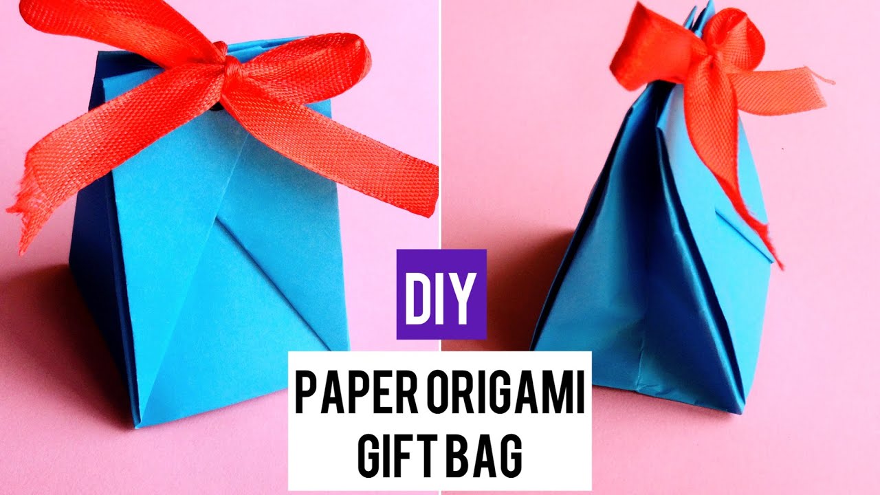 How to Make Paper Origami Gift Bag|| Paper Origami Gift Bag || DIY ...