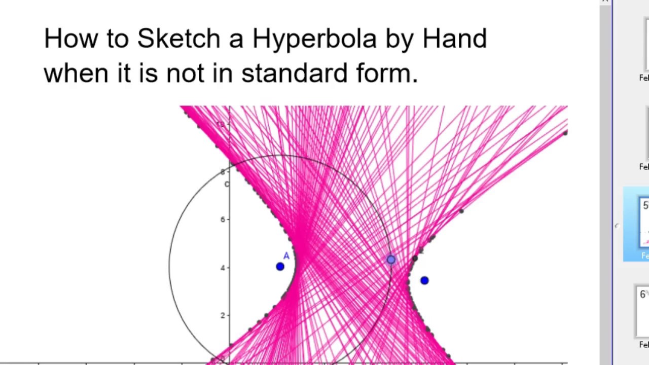 hyperbola sketch with completing the square - YouTube