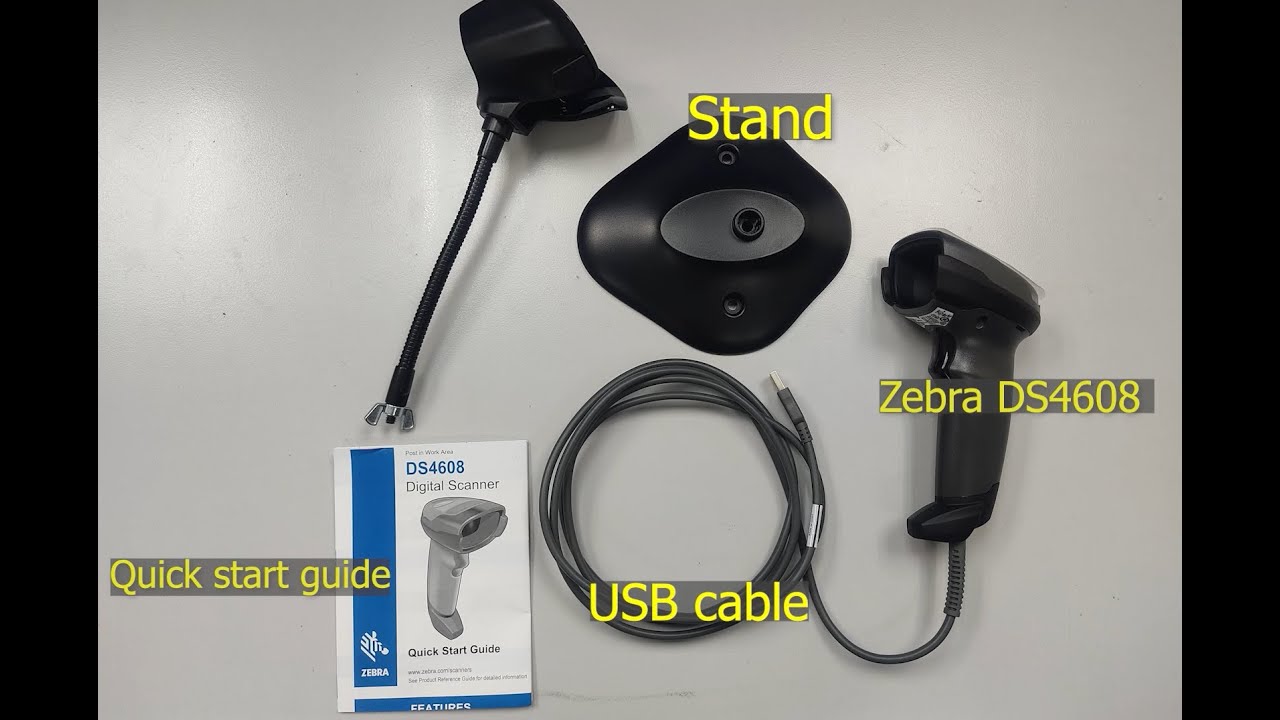 Unboxing Zebra DS4608HD digital scanner - YouTube