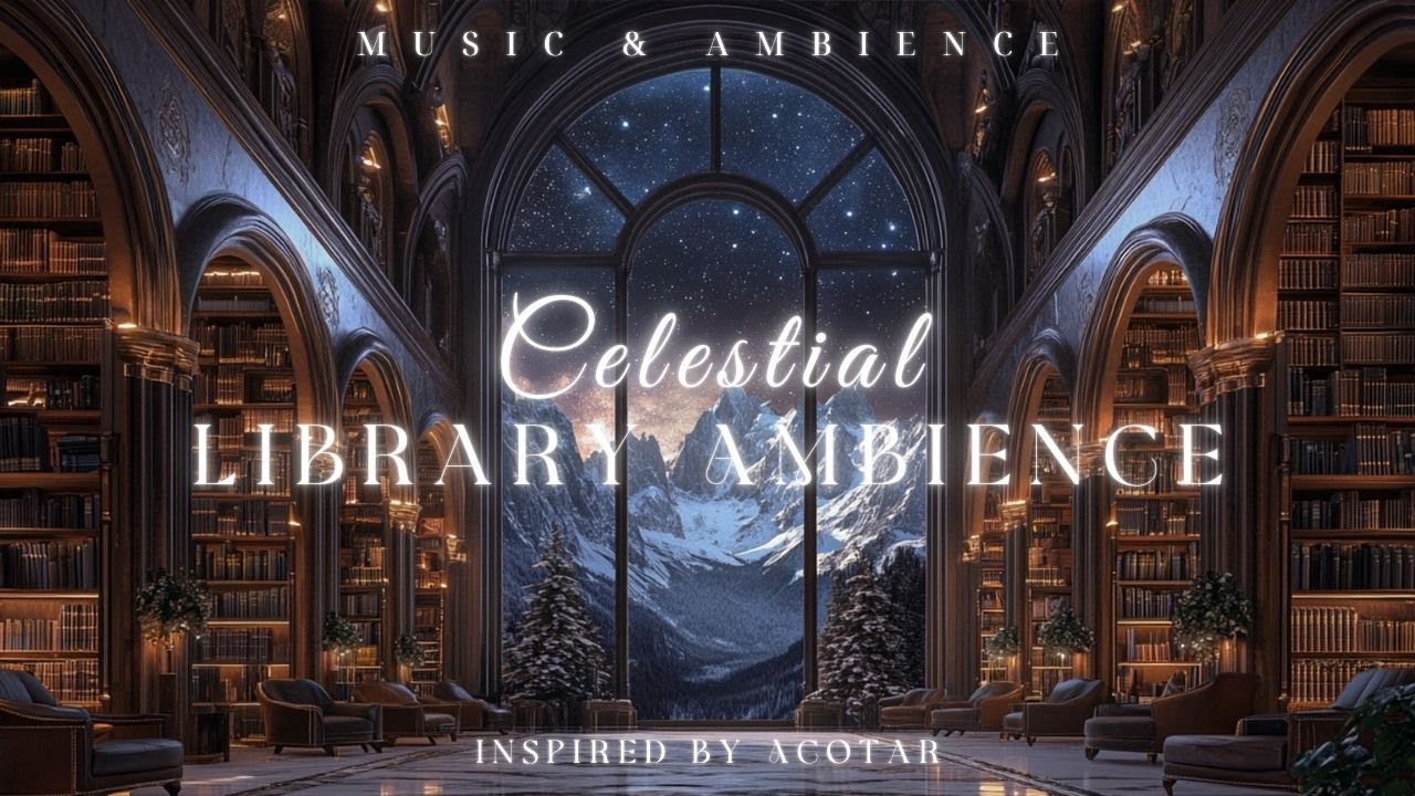 Celestial Library Ambience ACOTAR-Inspired Magical Music Study, Work ...
