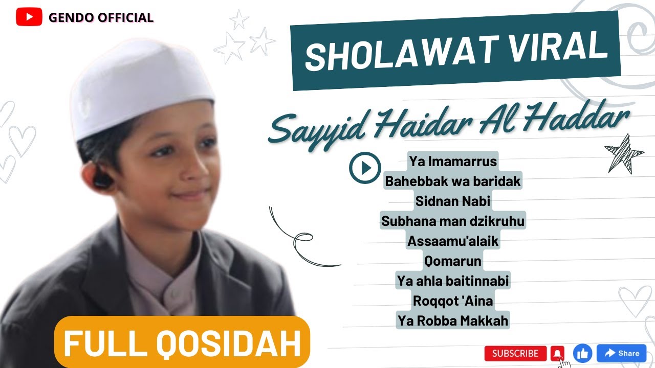 VIRAL ! SHOLAWAT QOSIDAH TERBAIK SAYYID HAIDAR AL HADDAR - TERPOPULER ...