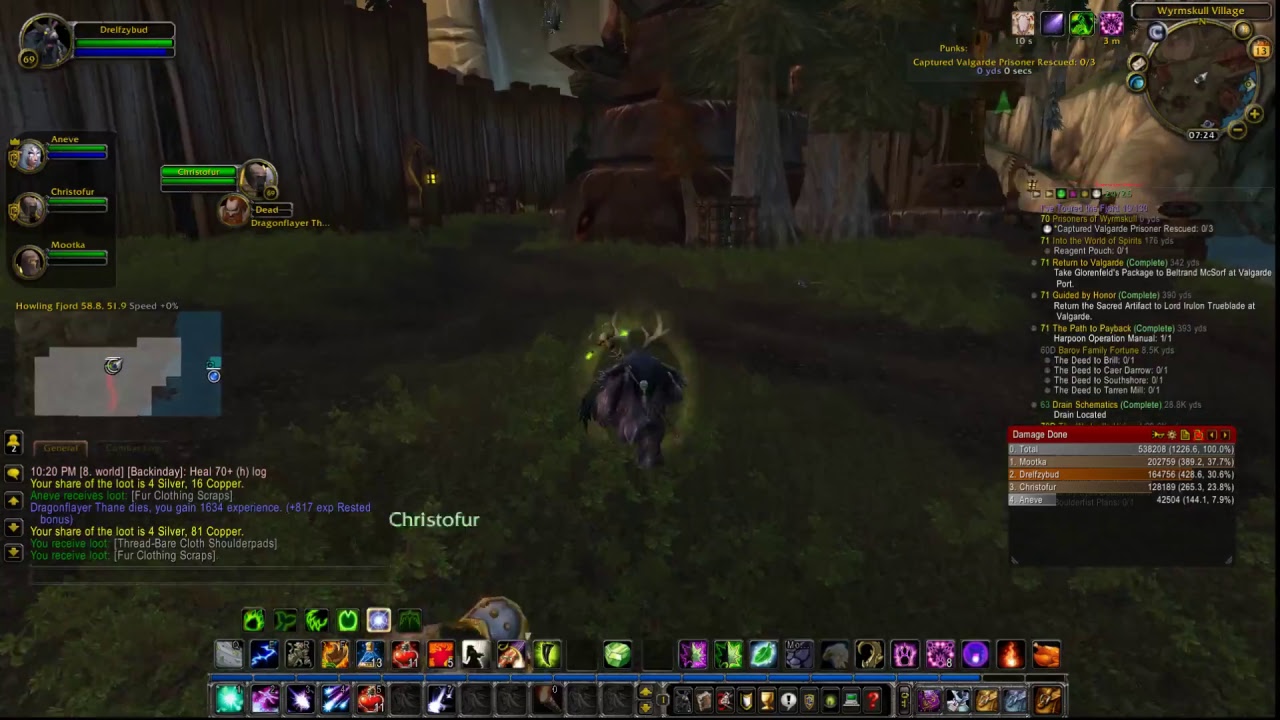 Protection Warrior quests & Balance Druid does Slave Pens, Underbog ...