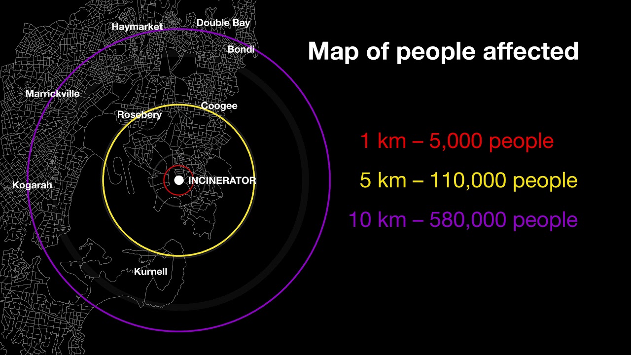 Incinerator map and nearby population - YouTube